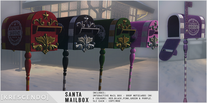 Second Life Marketplace - [Kres] Santa Mail Box